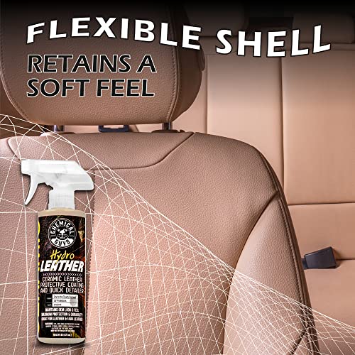 Chemical Guys SPI22916 HydroLeather Ceramic Leather Protective Coating for Car Interiors, Furniture, Apparel, Boots, and More (Works on Natural, Synthetic, Pleather, Faux Leather and More) (16 fl oz)