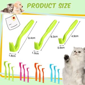 Kittmip 24 Pcs Tick Remover Plastic Tick Remover Tools Tick Puller Removal Tick Grabber for Dogs Cats Humans, 3 Sizes (Blue, Green, Orange, Rose Red)