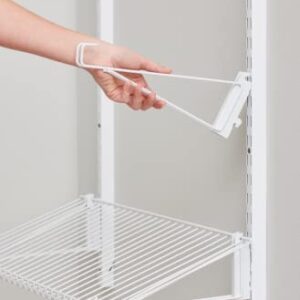 Rubbermaid Customizable Wall Mount Shoe Shelf, White, for Home/House/Closet/Laundry/Linen Organization