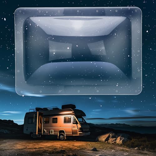 RV Skylight Cover with 22 Screws, Camper Skylight Replacement Kit for Outside Home 14 x 22 Inch ID, 18 x 26 Inch OD, Compatible with SL1422S Skylight Camper Trailer Roof Sunroof (Clear)