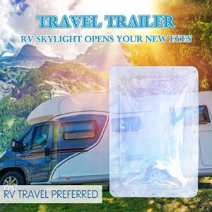 RV Skylight Cover with 22 Screws, Camper Skylight Replacement Kit for Outside Home 14 x 22 Inch ID, 18 x 26 Inch OD, Compatible with SL1422S Skylight Camper Trailer Roof Sunroof (Clear)