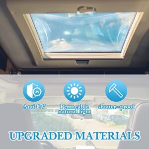 RV Skylight Cover with 22 Screws, Camper Skylight Replacement Kit for Outside Home 14 x 22 Inch ID, 18 x 26 Inch OD, Compatible with SL1422S Skylight Camper Trailer Roof Sunroof (Clear)