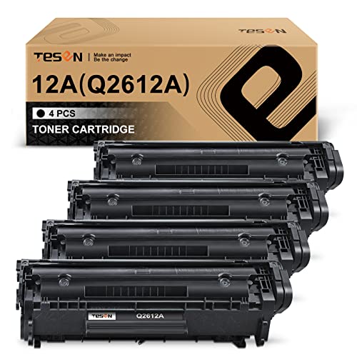 TESEN Compatible Toner Cartridge Replacement for HP 12A Q2612A Toner Black for HP 1010 1012 1018 1020 1022 1022N 3015 M1005 M1319F Canon D420 D450 D480 MF4150 MF4350D MF4370DN Printer 4-Pack