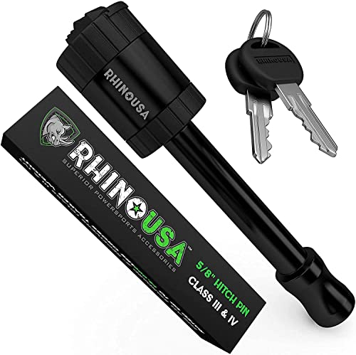 Rhino USA Shackle Hitch Receiver + Locking Hitch Pin Combo - Weatherproof Anti-Theft Lockable Pin for Trucks, Jeeps, Vehicle Recovery - Mounts to 2" Receivers