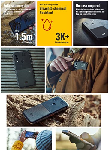 CAT Phones S62 128GB (T-Mobile/Sprint Unlocked) Rugged Waterproof Smartphone - Black (Renewed).