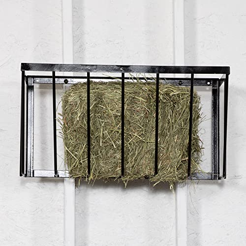 SHEDorize Hay Rack - Premium Quality Hay Feeder Rack for Horses, Goats & Sheep - Designed to Hold 4 Cakes of Hay - Wall Mounted Horse Feed Bucket with Rounded Edges (27 x 13 x 14.5 inches)