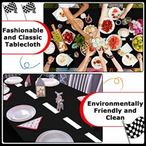 Moukeren 3 Pieces Racing Car Tablecloth Racetrack Table Covers Car Road Table Runner Disposable Race Table Cloth Car Theme Birthday Decorations Party Supplies, 54 x 108 Inches