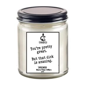 You're pretty great, Gift for Him, Anniversary Gift, Scented Candle, Gag Gift, Funny boyfriend gift, Husband Gifts, Funny Candles, Dick pussy