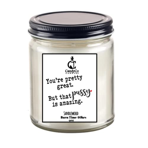 You're pretty great, Gift for Him, Anniversary Gift, Scented Candle, Gag Gift, Funny boyfriend gift, Husband Gifts, Funny Candles, Dick pussy