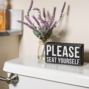 Box Sign - Please Seat Yourself