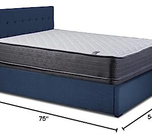 Spring Solution, 10-Inch Medium Plush Tight top Innerspring Mattress & 8" Wood Box Spring Set, Full