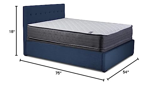 Spring Solution, 10-Inch Medium Plush Tight top Innerspring Mattress & 8" Wood Box Spring Set, Full