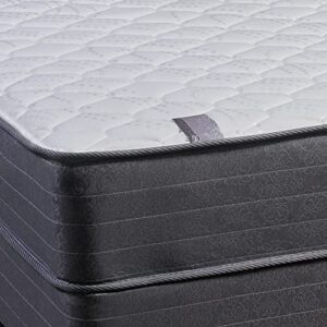 Spring Solution, 10-Inch Medium Plush Tight top Innerspring Mattress & 8" Wood Box Spring Set, Full