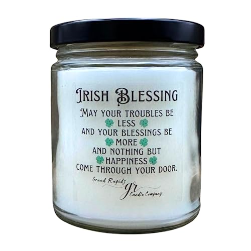 Irish Blessing St. Patrick's Day 9 ounce soy wax blend candle (Mahogany Teakwood)