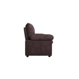 Kingway Furniture Plaencia Linen Living Room Sofa in Brown