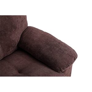 Kingway Furniture Plaencia Linen Living Room Sofa in Brown