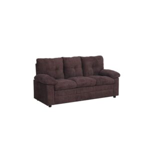 Kingway Furniture Plaencia Linen Living Room Sofa in Brown