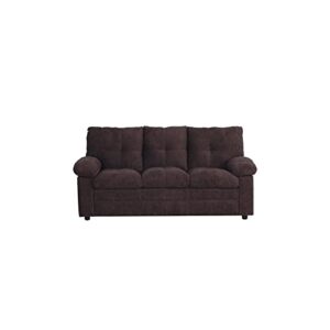 Kingway Furniture Plaencia Linen Living Room Sofa in Brown