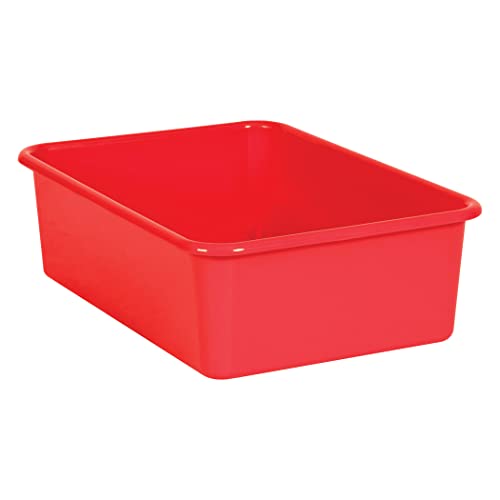 Teacher Created Resources® Red Large Plastic Storage Bin