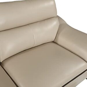 Blackjack Furniture Bailey Leather Match Upholstered Living Room Loveseat, Beige