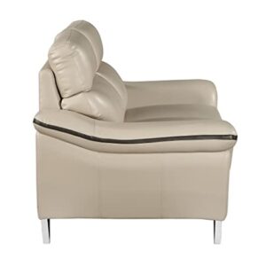 Blackjack Furniture Bailey Leather Match Upholstered Living Room Loveseat, Beige