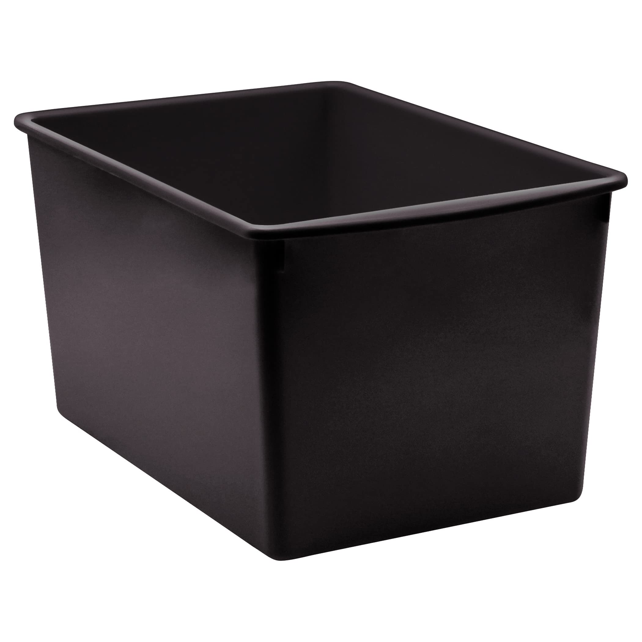 Teacher Created Resources® Black Plastic Multi-Purpose Bin 14" x 9-1/4" x 7-1/2"