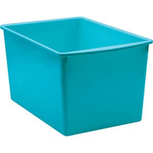 teacher created resources® plastic multi-purpose bin, teal