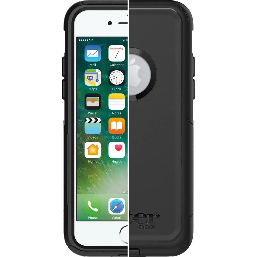 OtterBox Commuter Series Case for iPhone SE 3rd Gen (2022), iPhone SE 2nd (2020), iPhone 8, iPhone 7 (NOT Plus) - Non-Retail Packaging - Black