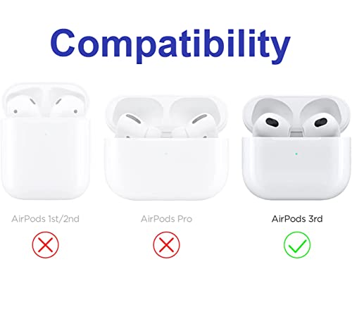 Art-Strap Case, Compatible with AirPods 3 - Shockproof TPU Gel Protection Cover Shell with Keychain Carabiner, Replacement for Apple AirPods (Goats On)