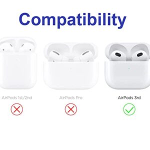 Art-Strap Case, Compatible with AirPods 3 - Shockproof TPU Gel Protection Cover Shell with Keychain Carabiner, Replacement for Apple AirPods (Turkish Eye)