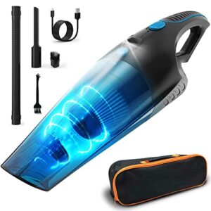 sealon handheld vacuum cordless, 10000pa powerful suction handheld vacuum cleaner for car & home & office pets hair cat litter cleaning, cordless hand held vacuums,type-c fast charging