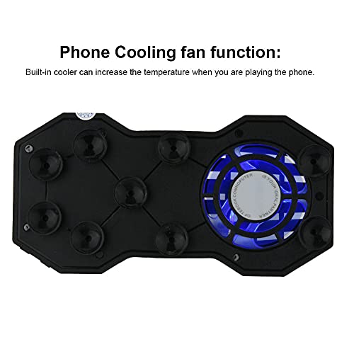 Shanrya Cooling Plate for Cell Phone, Firmly Absorb Stable Adsorption Cellphone Power Bank Function for All 4-6 Popularity(Black)