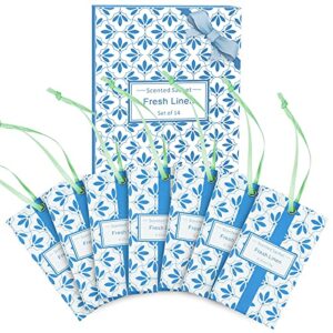 LA BELLEFÉE Scented Sachets Gift Set 14 Packs Linen Scent + Scented Candle