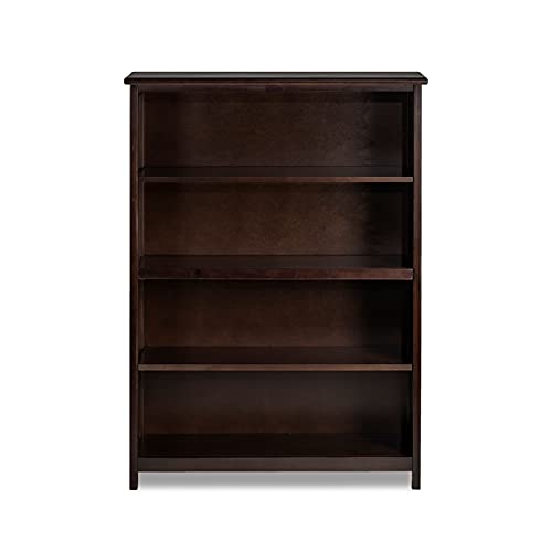 Roseberry Kids Contemporary Wood Vertical Bookcase in Chocolate