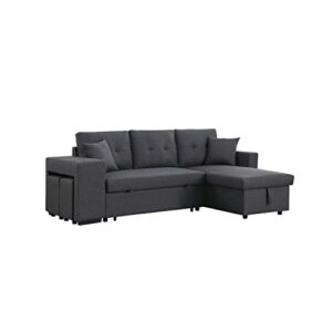 lilola home dennis sectional, dark gray