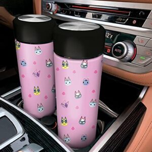 Controller Gear Animal Crossing 17oz, Insulated, Stainless Steel, Leak Proof, Water Bottle (Cat's Meow)