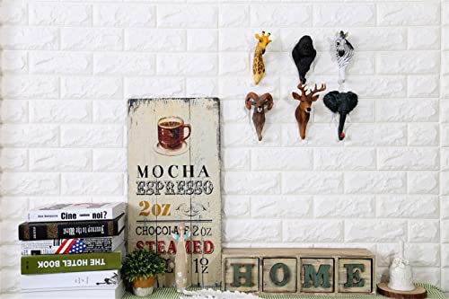 YANGDAO 2PCS Animal Head Key Hooks,Deer Head Creative Decorative Hook,Creative Home Wall Decoration Hook, American Retro Cafe bar Shop Wall Three-Dimensional Animal Wall Hanging Hooks,Giraffe Hook