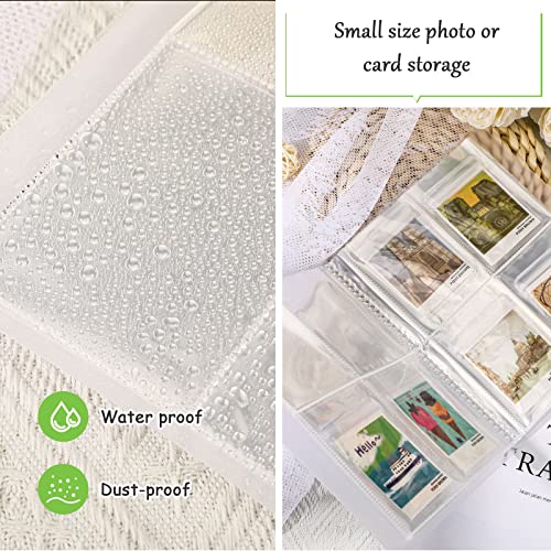 2 Pcs Transparent Jewelry Organizer Book Travel Jewelry Storage Book Portable Jewelry Album with Clear PVC Bag for Earring Stud Ring Card Photos (160 x 2 Card Slots and 100 PVC Bags)