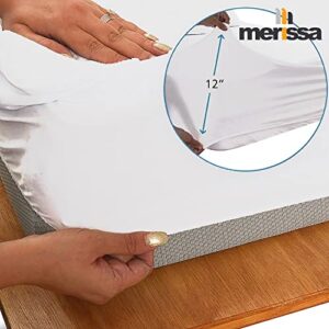 Merissa Premium Mattress Protector, Made from Cotton Terry - Vinly Free, Breathable, Water Resistant, Twin XL Size, White