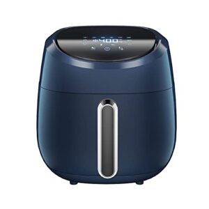 viliwin 4.5 qt, digital cooker 8 preset menus 1400w hot air fryer 90% oilless navy blue