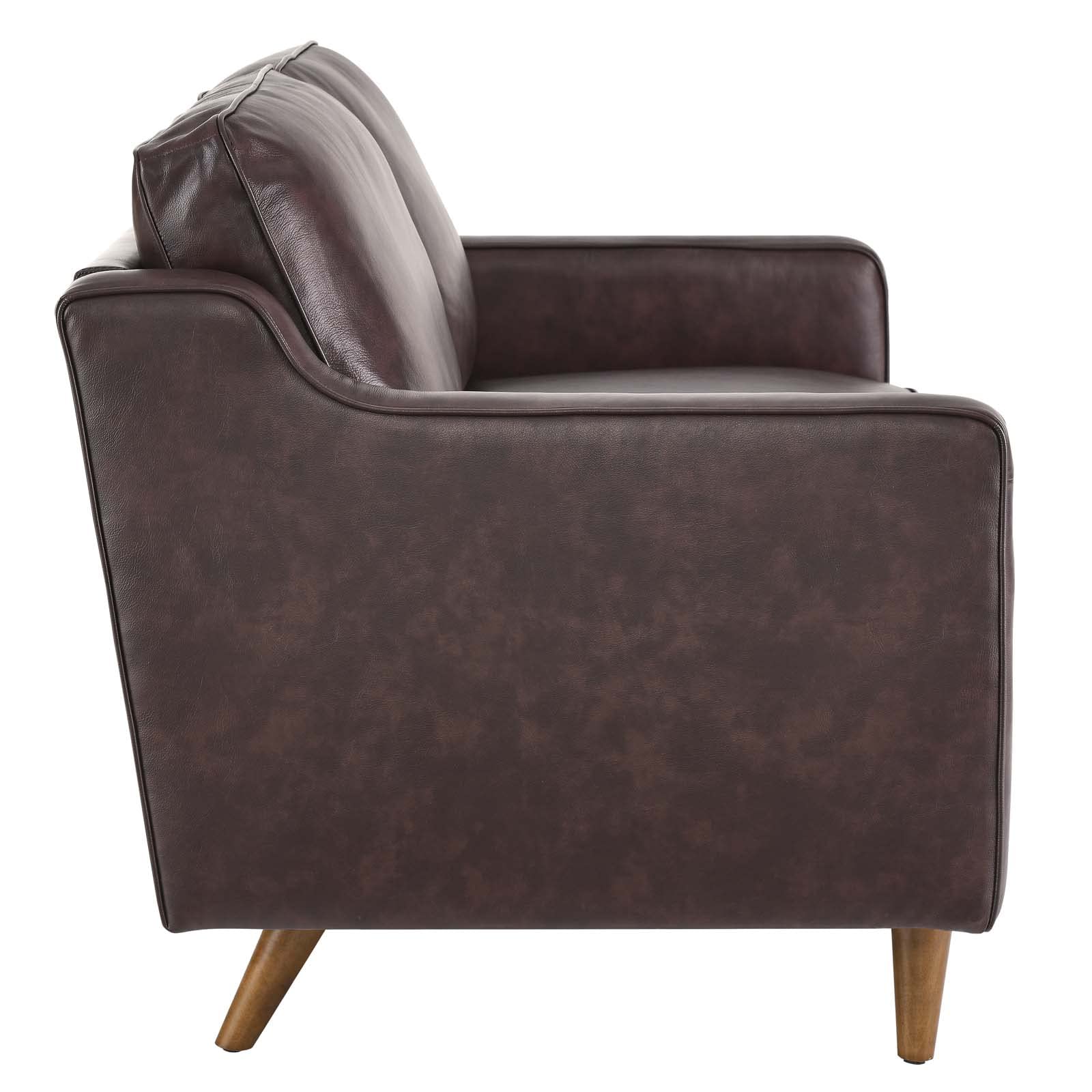 Modway Impart Upholstered Leather, Loveseat, Brown