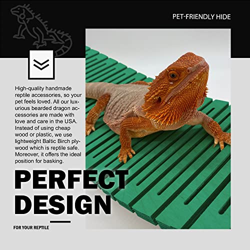 Reaptabox Creations Wood Hammock for Reptile Hide - Bearded Dragon Hammock - Premium Plywood Reptile Supplies - Available in 6 Colors – (22" L x 7.5" H)