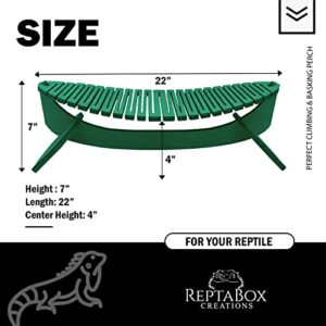 Reaptabox Creations Wood Hammock for Reptile Hide - Bearded Dragon Hammock - Premium Plywood Reptile Supplies - Available in 6 Colors – (22" L x 7.5" H)