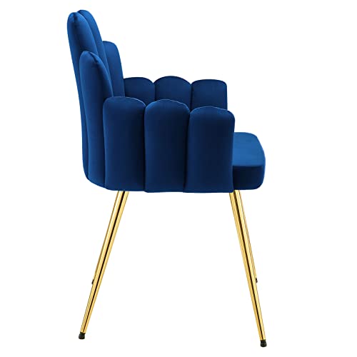 Modway Viceroy Dining Chairs, Gold Navy