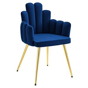 Modway Viceroy Dining Chairs, Gold Navy