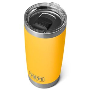 yeti rambler 20 oz tumbler, stainless steel, vacuum insulated with magslider lid, alpine yellow