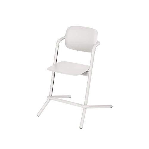 CYBEX LEMO High Chair System, Grows with Child up to 209 lbs, One-Hand Height and Depth Adjustment, Anti-Tip Wheels Safety Feature - Porcelain White