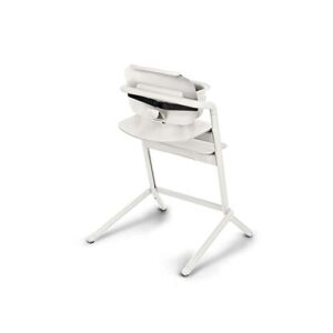 CYBEX LEMO High Chair System, Grows with Child up to 209 lbs, One-Hand Height and Depth Adjustment, Anti-Tip Wheels Safety Feature - Porcelain White