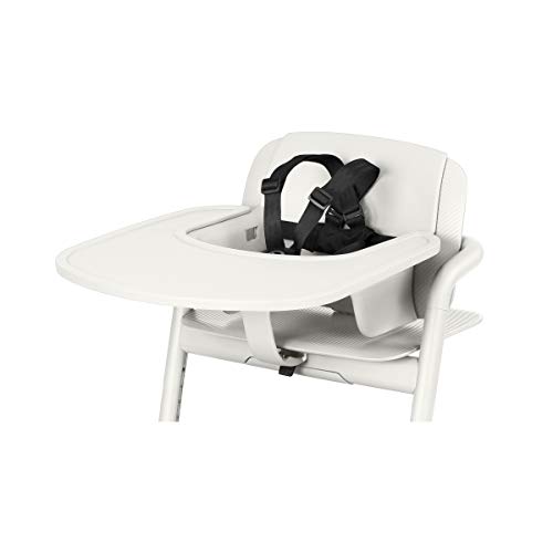 CYBEX LEMO High Chair System, Grows with Child up to 209 lbs, One-Hand Height and Depth Adjustment, Anti-Tip Wheels Safety Feature - Porcelain White