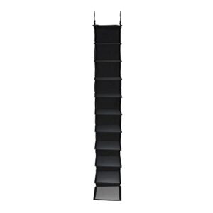 Household Essentials Black 10 Shelf Hanging Closet Organizer